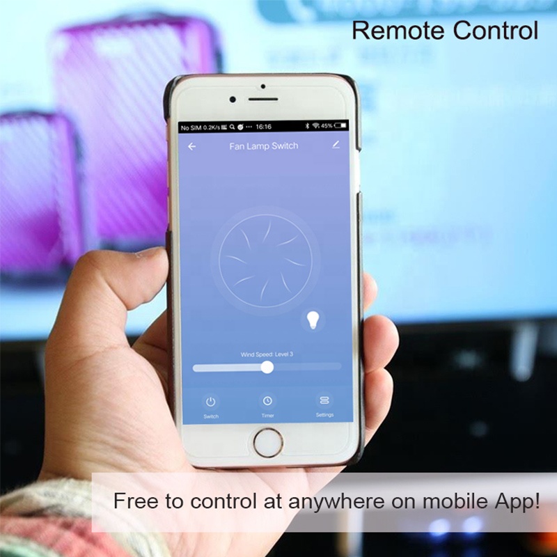 smart fan switch Smart Fan Light Switch 3gang Wi-Fi N+Lline EU/UK smart ...